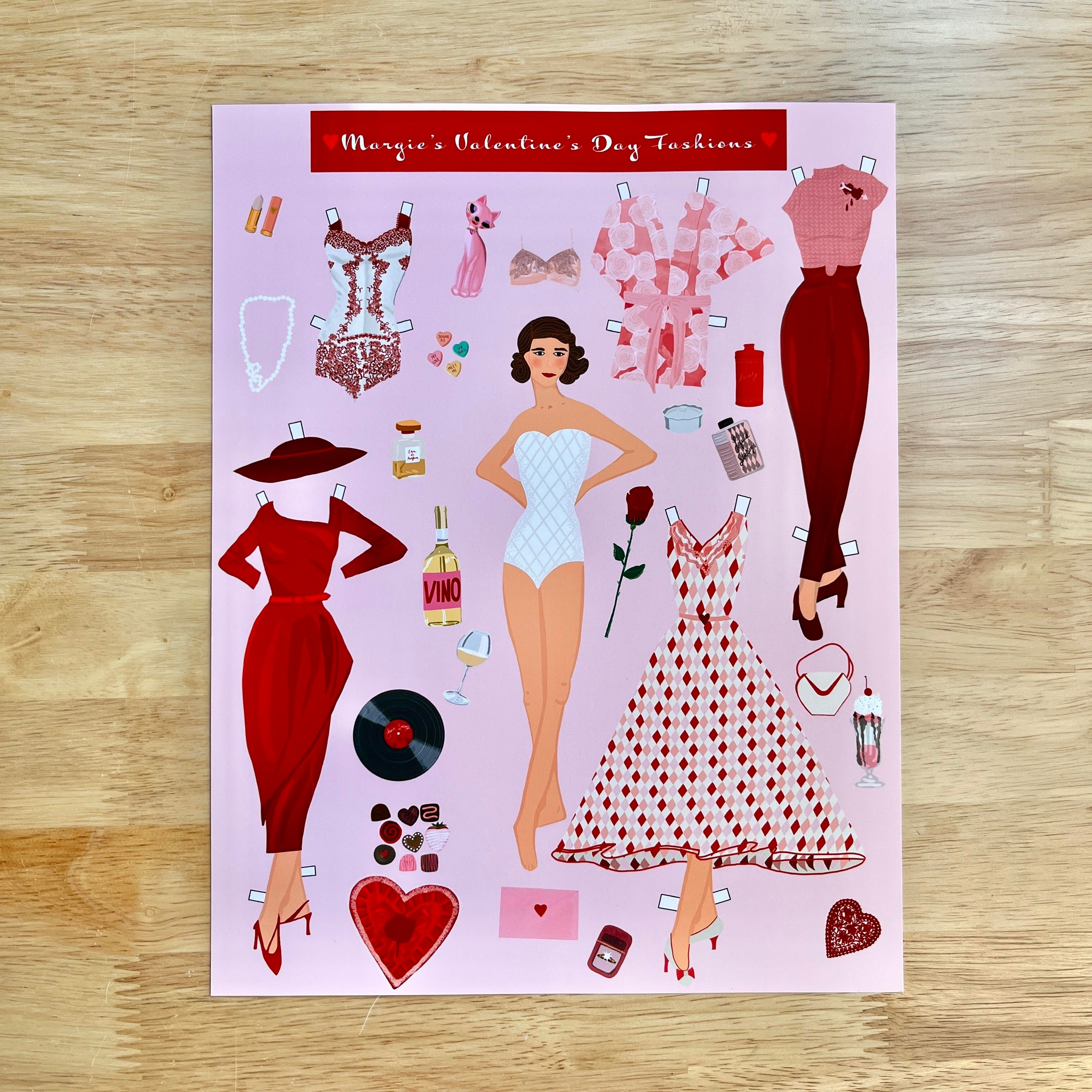 Valentine Paper Dolls – Amaya Jade and Co