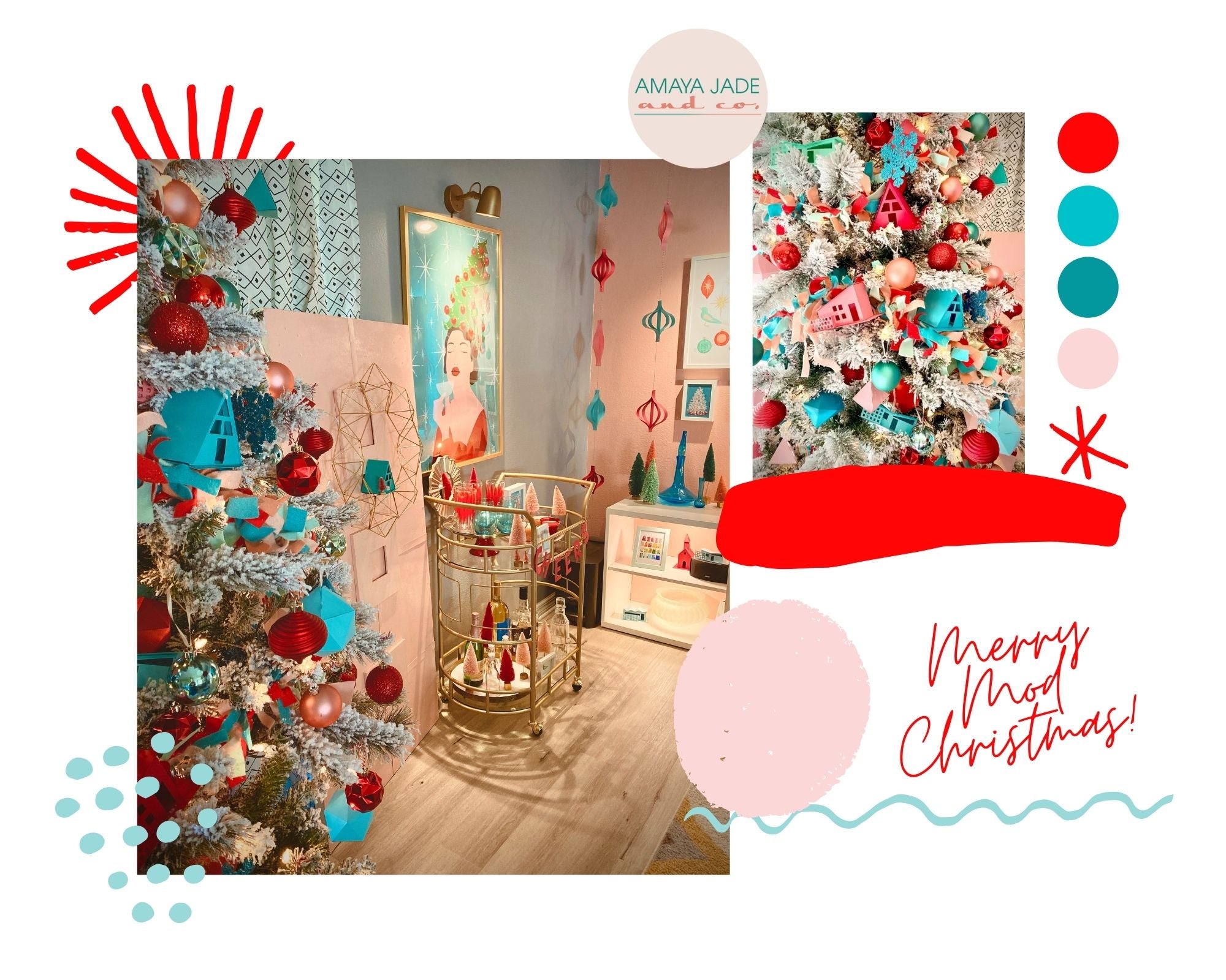 Merry Mod Christmas (This year's color scheme) – Amaya Jade and Co