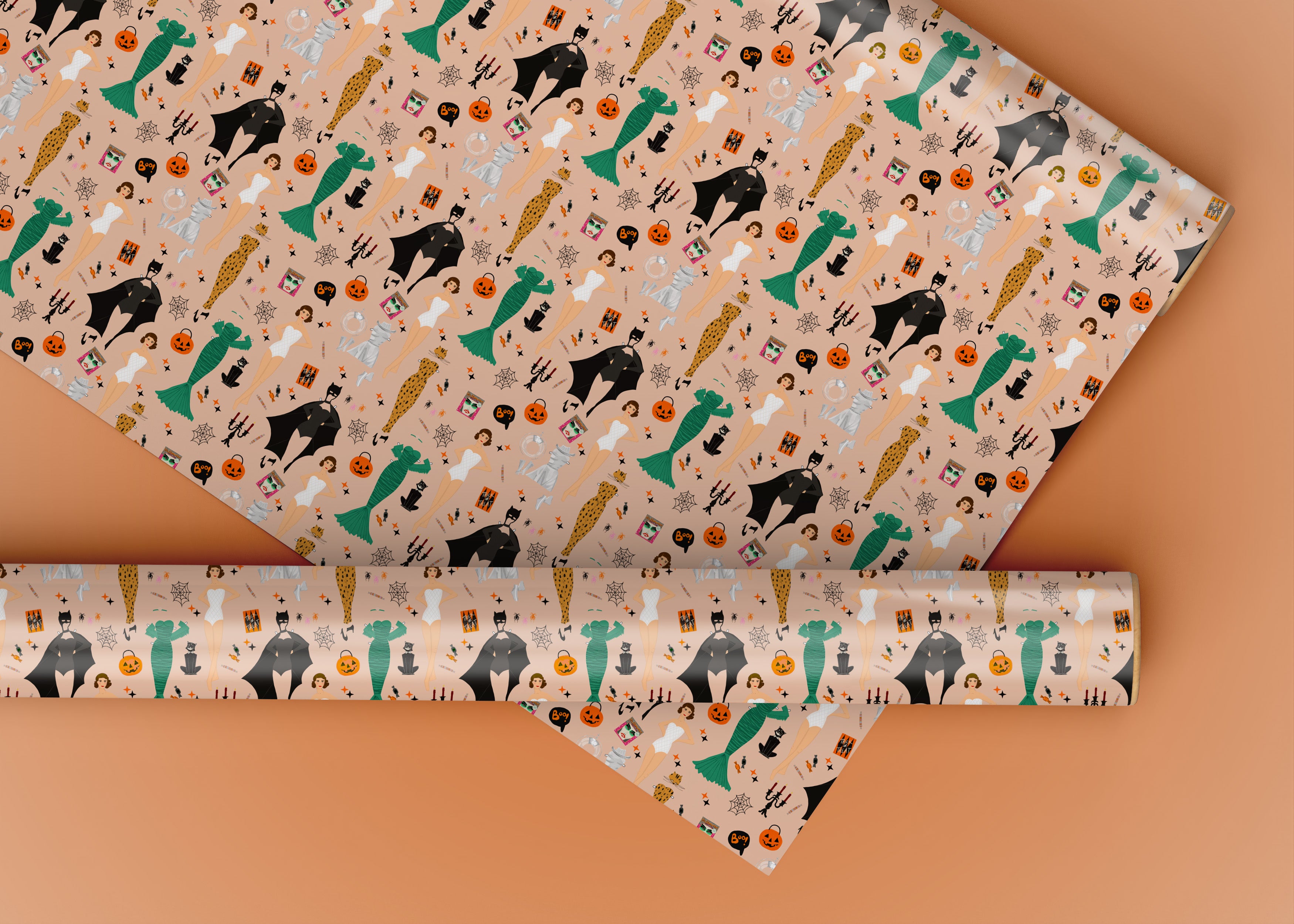 Margie's Halloween Paper Doll Gift Wrap – Amaya Jade and Co