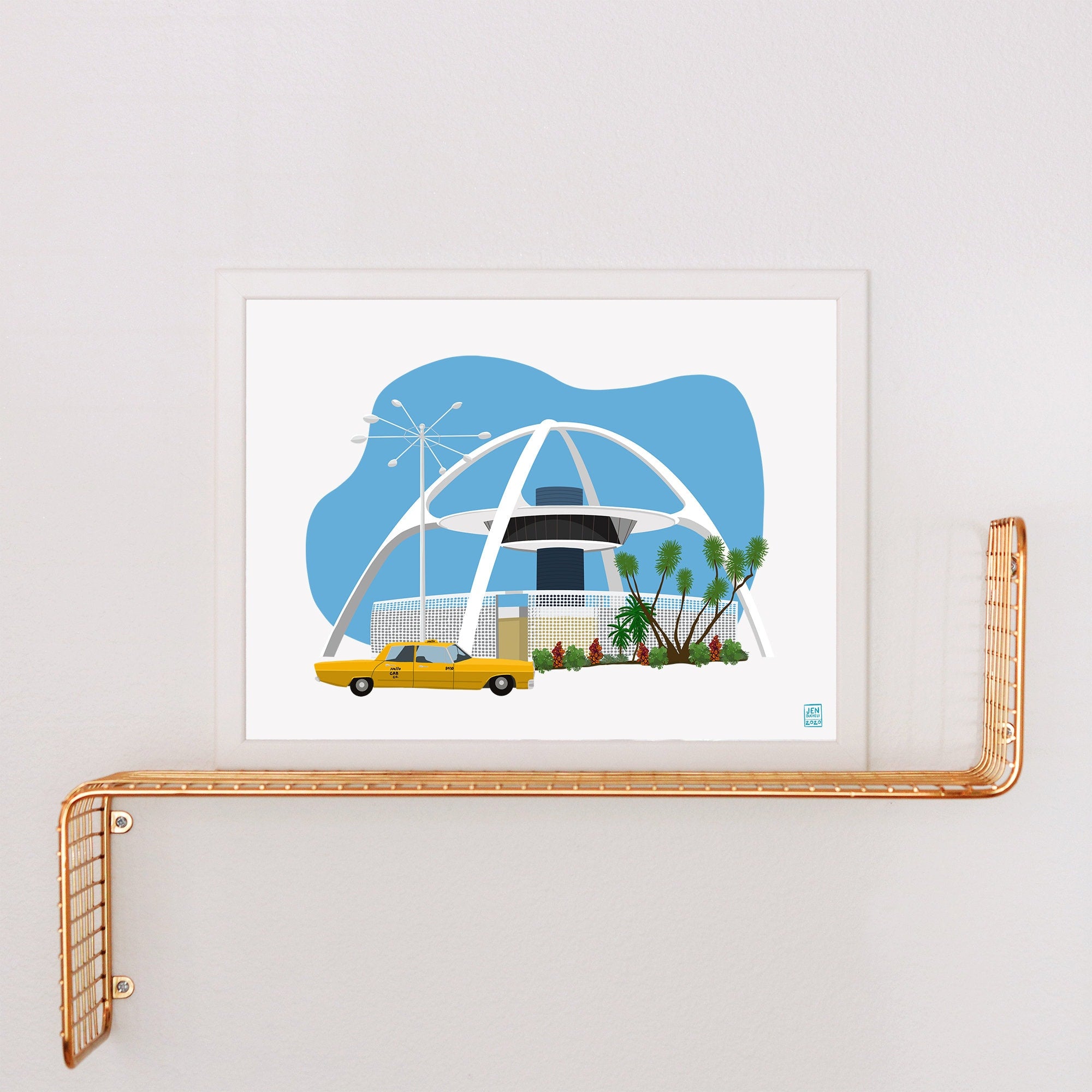 LAX Theme Building Googie Art Print – Amaya Jade and Co